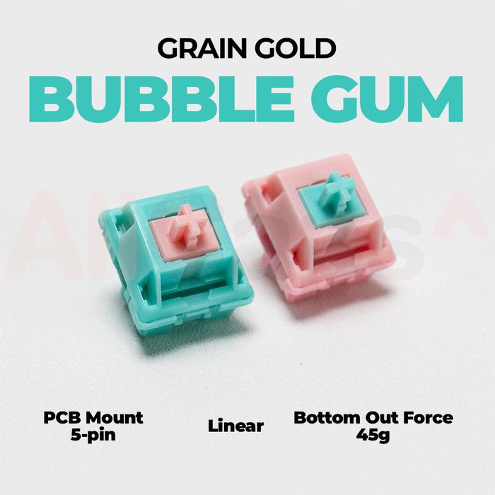 Promo Grain Gold Bubble Gum 45g Linear Switch PCB Mount - Jakarta Utara ...