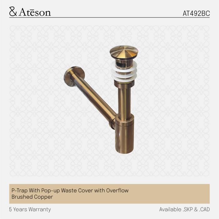 Promo ATESON AT492BC Sifon Wastafel dengan Afur/Pop-up Waste (Overflow ...