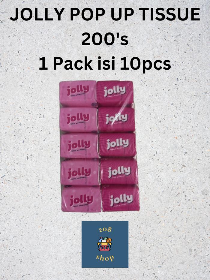 Promo TISSUE JOLLY POP UP 200s 2 PLY FACIAL TISU WAJAH MUKA MAKANAN ...