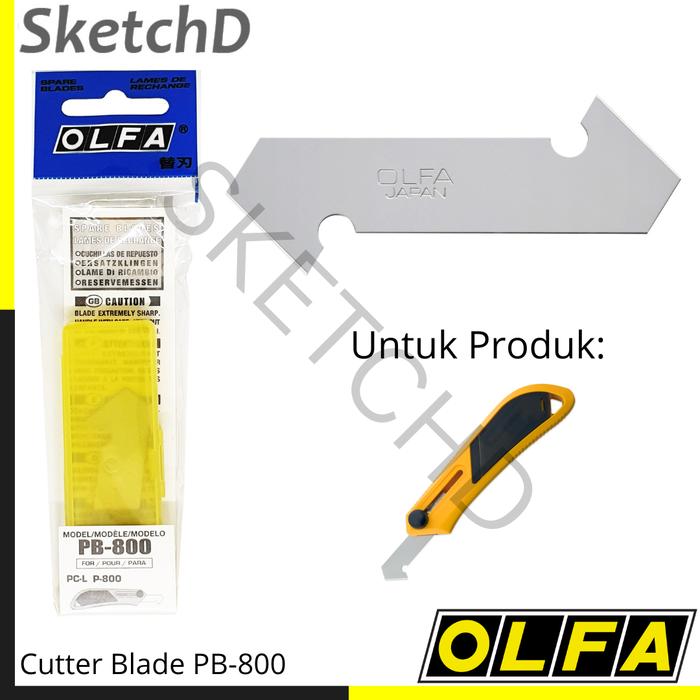 Promo Refil Isi Cutter Plastic Blade Heavy Duty PB800 Olfa Pisau ...