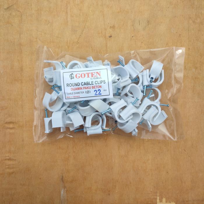 Jual KLEM KABEL LISTRIK PLASTIK PUTIH PAKU KLEM BETON ASLI UKURAN NOMOR ...
