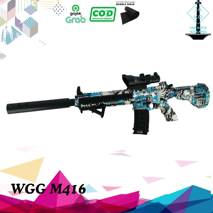 Jual Tembakan Mainan Anak Laki WGB WGG Water Gel Blaster M82 M416 Elektrik Automatic Gell Ball ...
