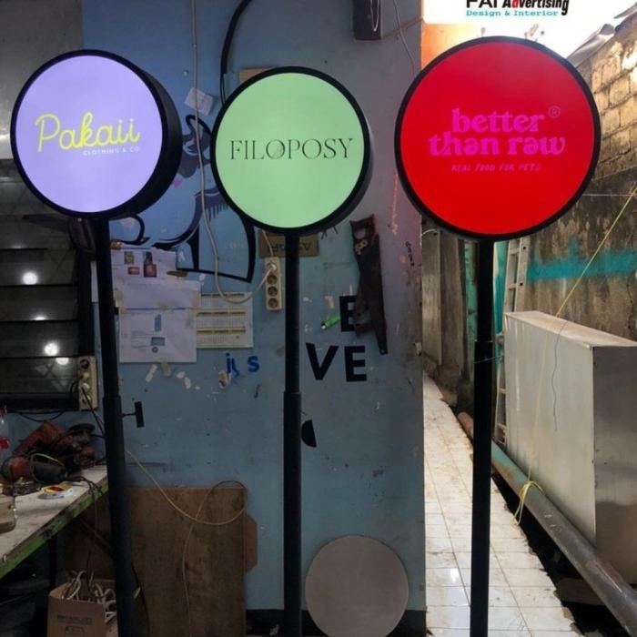 Jual Standing Neonbox Portable diameter 40 cm (2 sisi) - Jakarta Barat ...