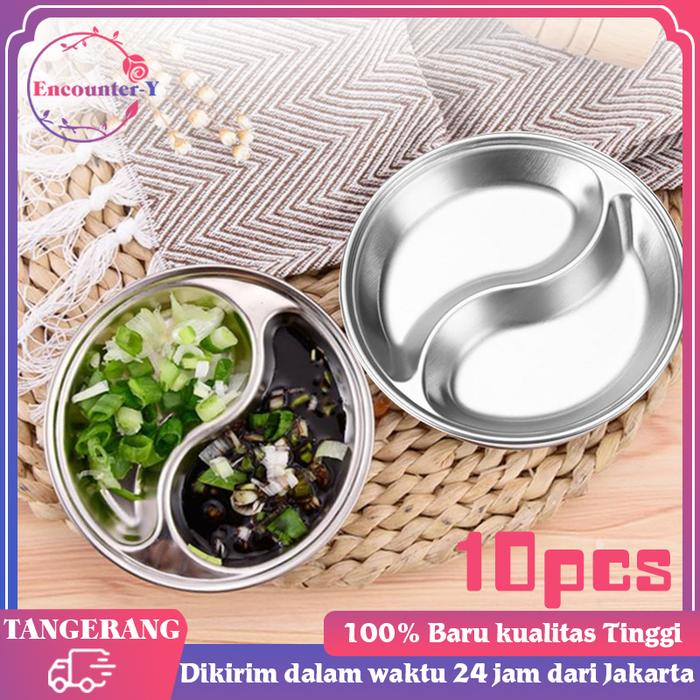 Jual Piring Sambal Wadah Saos Stainless Sauce Container Piring Saus ...