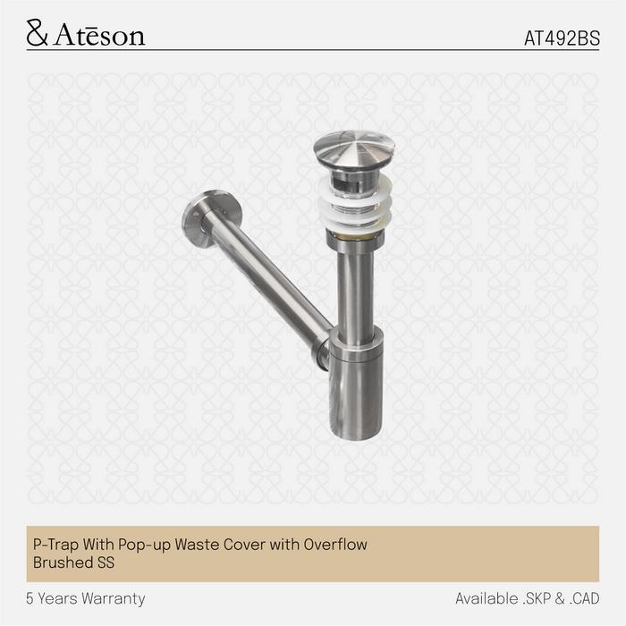 Promo ATESON AT492BS Sifon Wastafel dengan Afur/Pop-up Waste (Overflow ...