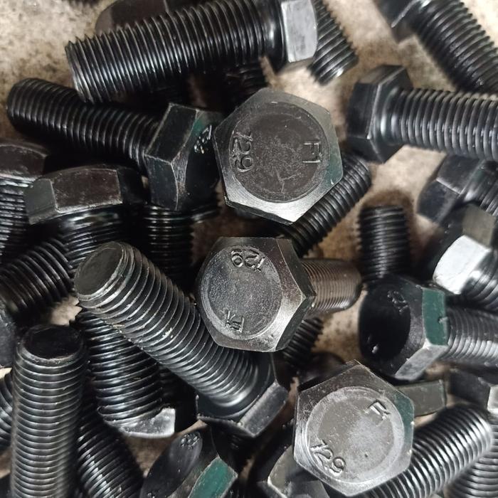 Jual Baut mur baja HTB grade 12.9 m16 x 110 mm bolt nut hex 16x110 ...