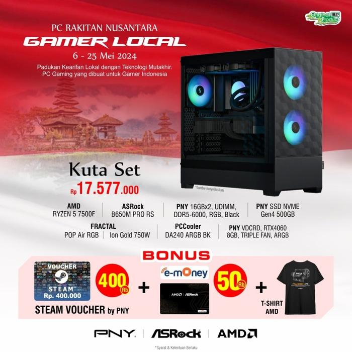 Promo PC RAKITAN NUSANTARA GAMER LOCAL ASrock B650M PRO RS | Ryzen ...