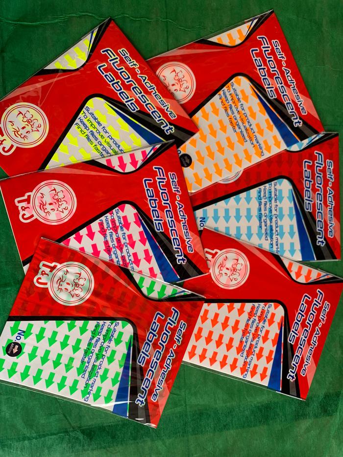 Jual sticker panah butterfly ( isi 5 lembar) ada 6 warna untuk inspeksi ...