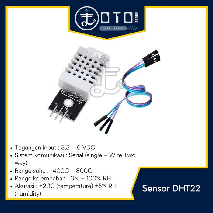 Jual Modul DHT22 Sensor Kelembaban Suhu Humidity Temperatur DHT-22 ...