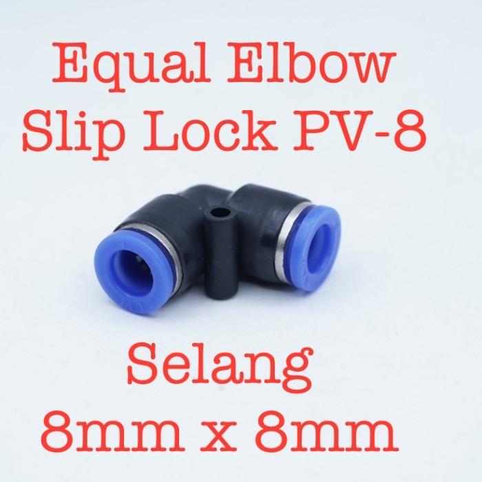 Jual PV-8 PV8 Konektor Fitting Elbow L Slip Lock Selang 8mm X 8mm L ...