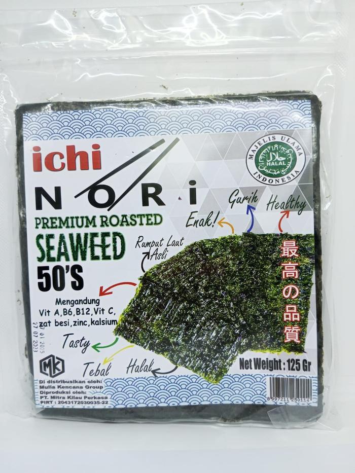 Jual SUSHI NORI 50 LEMBAR / ICHINORI YAKI SUSHI NORI 50 SHEET RUMPUT LAUT PANGGANG ROASTED NORI ...