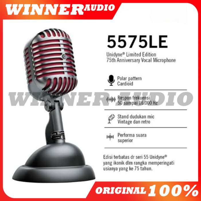 Jual Microphone Shure 5575 LE Limited edition 75TH 5575LE Original - Jakarta Barat - Winner ...