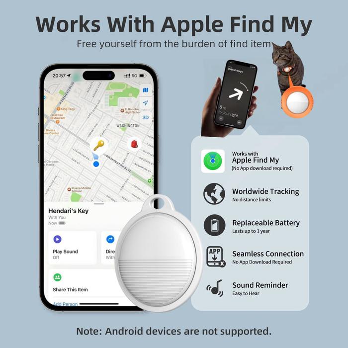 Jual Loshall Apple Airtag/ IOS Mini Smart Tag GPS Finder/ Pet Key ...