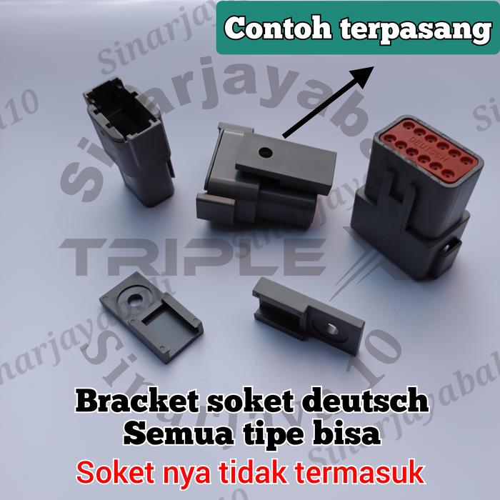 Jual soket deutsch bracket breket pegangan socket deutch konektor ...
