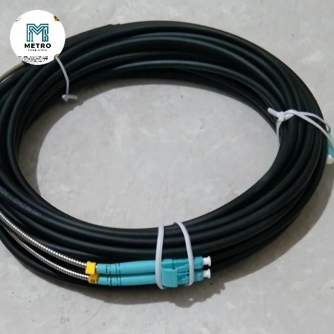 Jual Armored Cable Fiber Optic LC to LC 2 Core OM3 Multimode 5mm 300 ...