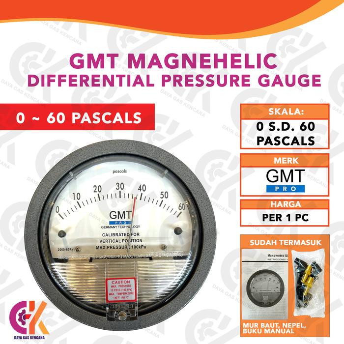 Jual GMT Magnehelic Differential Pressure Gauge 0 - 60 Pascals ...