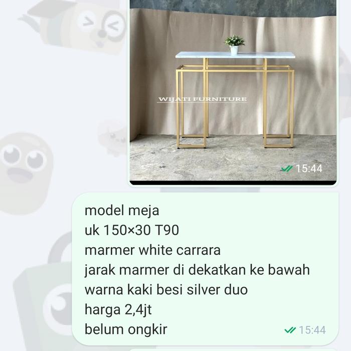 Jual Meja Konsul / Console Table Marmer Besi Gold Modern Meja Konsol ...