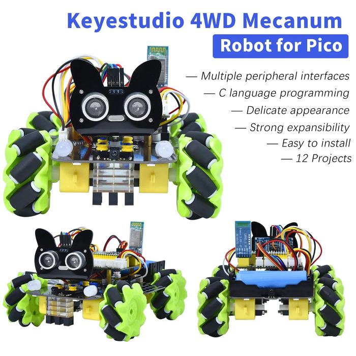 Jual Kidsbits Keyestudio 4WD Raspberry Pi PICO Robot for Raspberry Pi ...