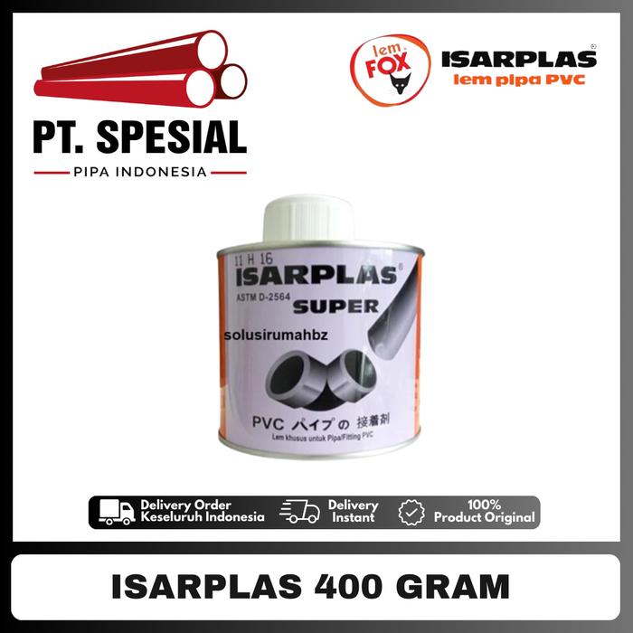 Jual Lem Pipa ISARPLAS / Lem Pipa PVC / Lem Paralon kaleng 400Gram ...