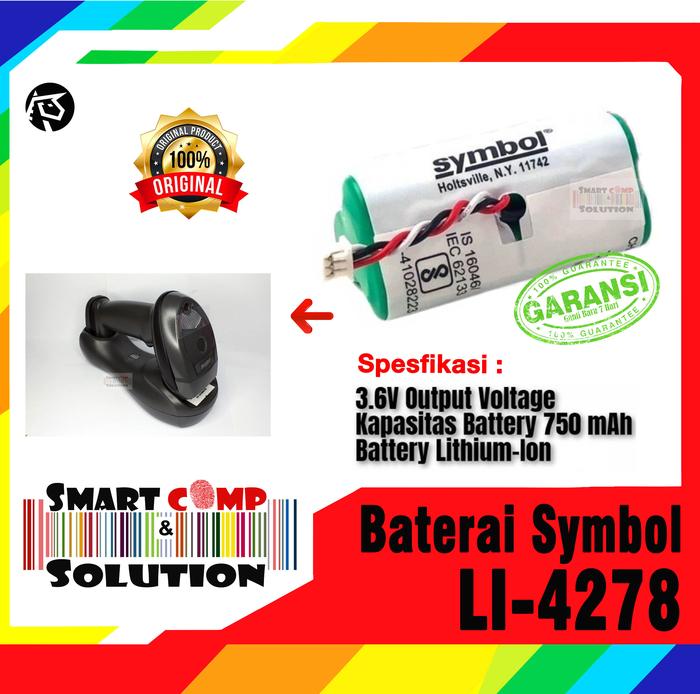 Promo Baterai Ori Battery Barcode Scanner Symbol LI4278 / LI-4278 / LI ...