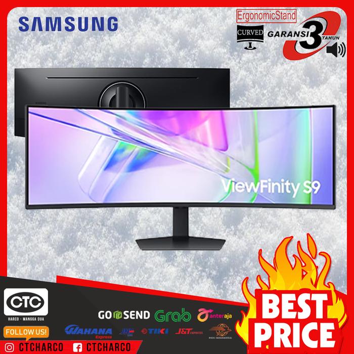 Promo Monitor Samsung LED ViewFinity S9 S49C950 - Curved DQHD 49" Inch ...