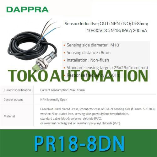 Jual PR18-8DN PR188DN PR18 8DN 8 MM 3 Wire NPN Proximity sensor OF73 - Jakarta Utara ...