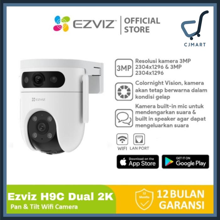 Promo EZVIZ H9C 2K+2K 3MP IP Camera CCTV Dual Lens Pan & Tilt Wi-Fi ...