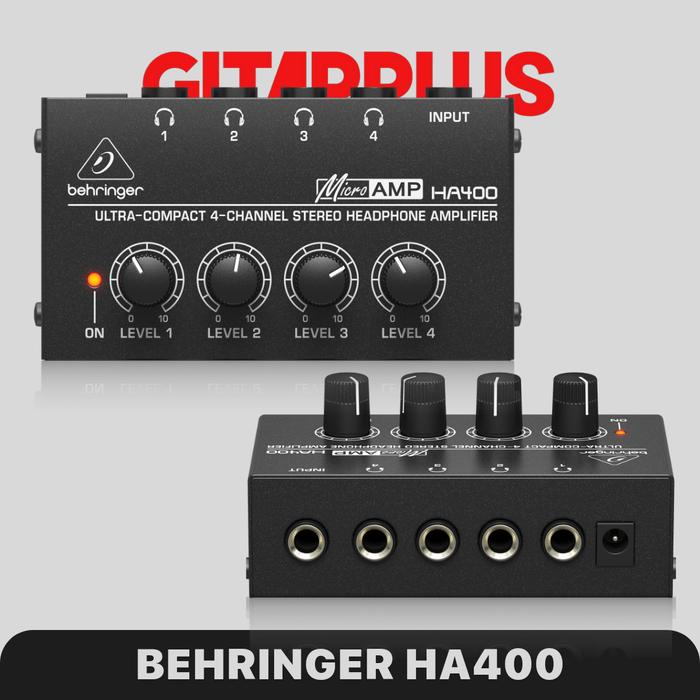 Jual BEHRINGER HA400 Ultra-Compact 4 Channel Stereo Headphone Amplifier ...