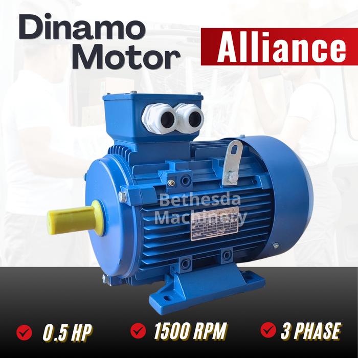 Jual Dinamo Motor 0.5HP 0.37KW Dinamo 0.5 HP Dinamo Alliance 1500 RPM 3 ...