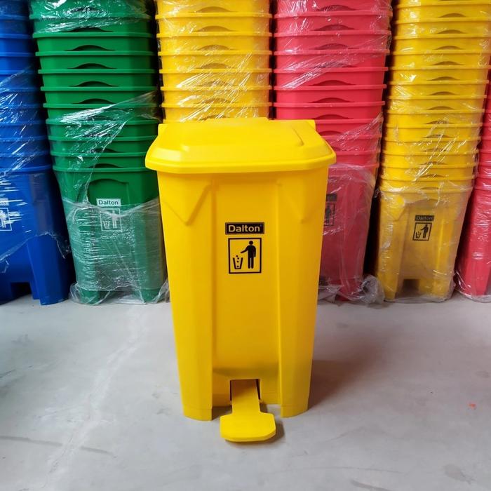 Jual Tempat Tong Sampah Injak Pedal 100 Liter Plastik HDPE DALTON LXD100U - Kuning - Kab ...