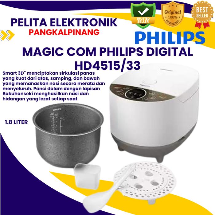 Jual MAGIC COM PHILIPS DIGITAL 4515 [PUTIH] / RICE COOKER PHILIPS ...