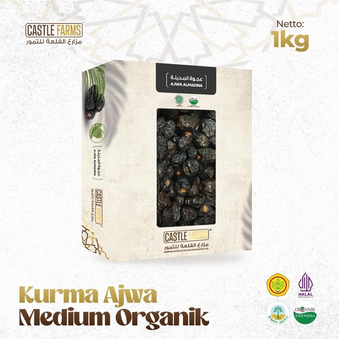 Jual Kurma Ajwa Medium Organik 1 kg - Castle Farms | Kurma Asli Madinah - Kota Bekasi - Castle ...