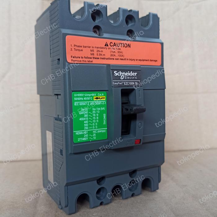 Jual MCCB Schneider Ezc100N 3p (18kA) 15A 20A 25A 30A 40A 50A Harga Sama - 50A - Jakarta Pusat ...