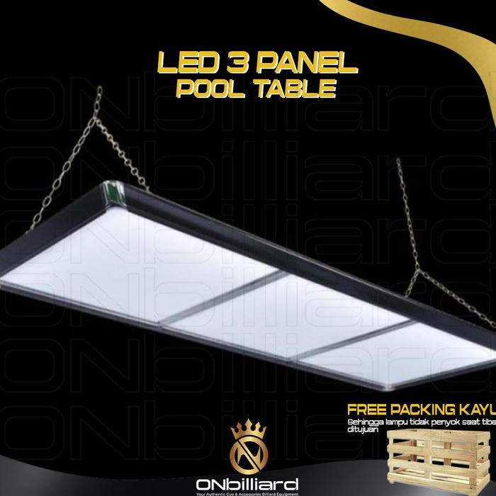 Jual NEW Lampu LED Meja Billiard 3 Panel / 3 LED Lamp Biliyar Biliar ...