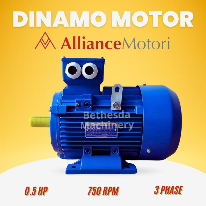 Jual Dinamo Motor 0.5HP 0.37KW Dinamo 0.5 HP Dinamo Alliance 750 RPM 3 ...
