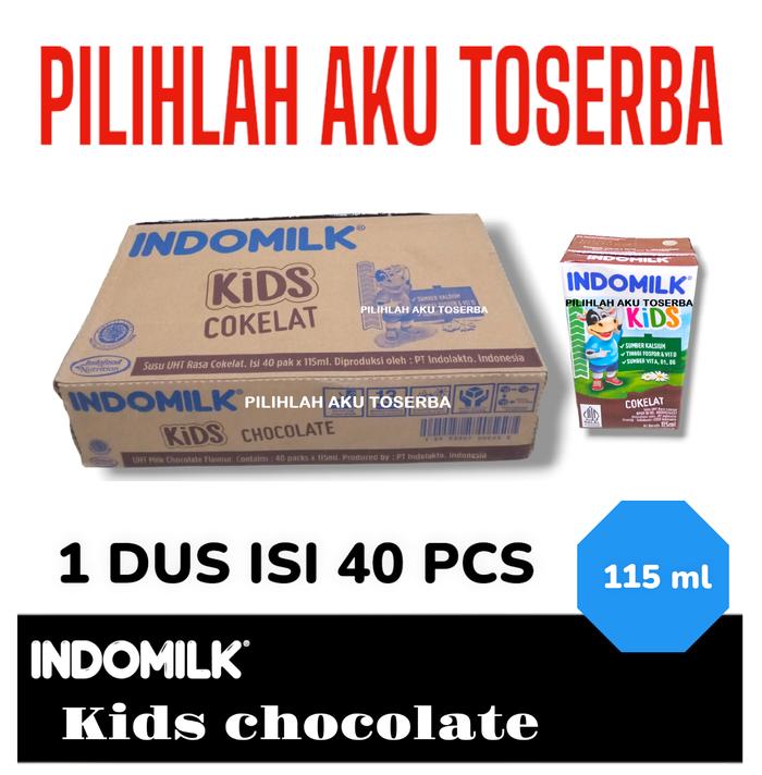 Jual Susu INDOMILK KIDS COKLAT (Cokelat) UHT - 115 ml (1 DUS ISI 40 PCS) - Jakarta Barat ...