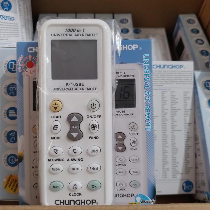 Jual REMOTE AC MULTI CHUNGHOP UNIVERSAL K-1028E PRO - Jakarta Barat ...