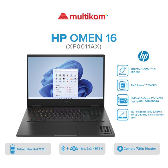 Promo HP Omen 16-xf0011AX Ryzen 7 7840HS RTX4070 1TB SSD 32GB Win11+OHS ...