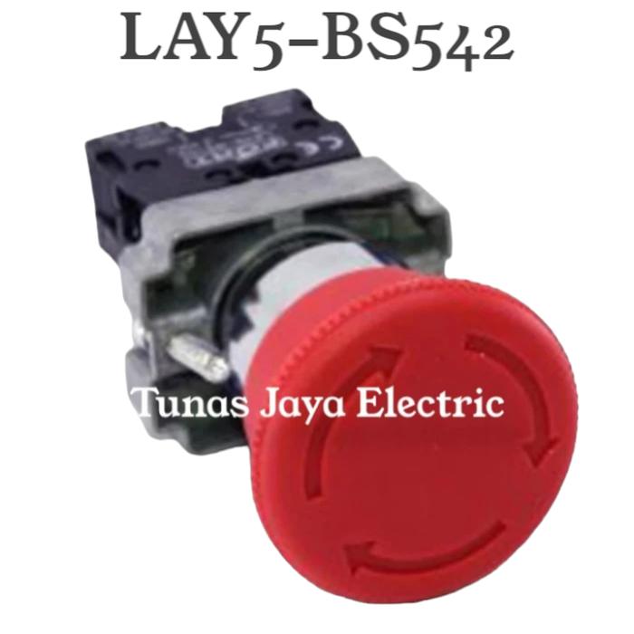 Jual Emergency Push Button 22mm LAY5-BS542 FORT (Push lock-Turn to ...