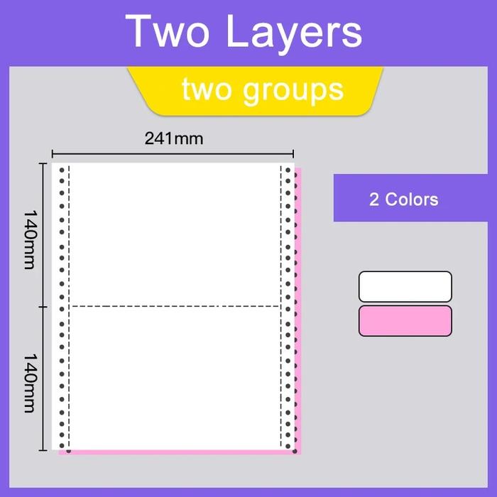 Jual Kertas Continuous Form 2Ply/Kertas Komputer 2 Rangkap Ukuran A4:2 ...