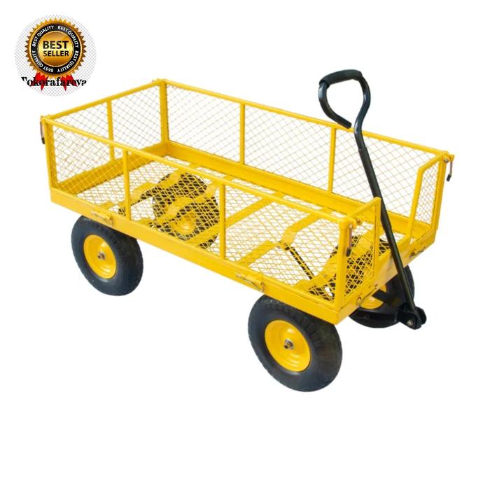 Jual Troli barang 500 kg max / troli besi tarik kuning krisbow max 500 ...