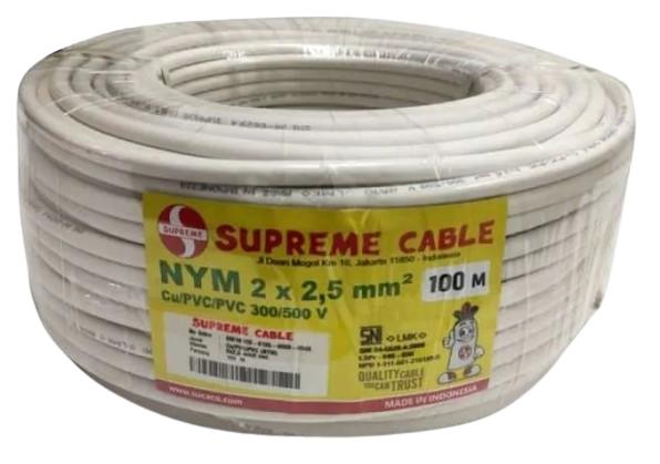 Jual Kabel listrik Supreme 2x2.5 2x2,5 NYM kawat Tembaga 100 meter ...