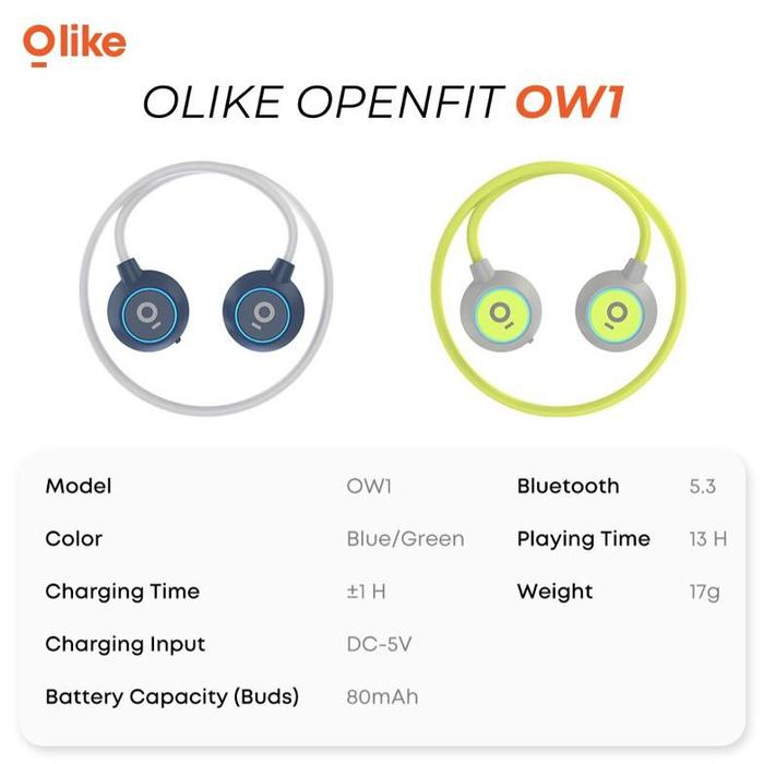 Jual OLIKE OW1 OPENFIT Bluetooth 5.3 HiFi Open Ear Conduction Earphone ...