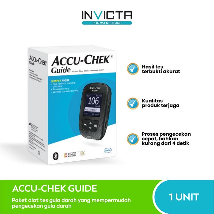 Jual Accu-Chek Guide Paket Cek Tes Gula Darah (Alat, Strip, Pen, Lancet ...
