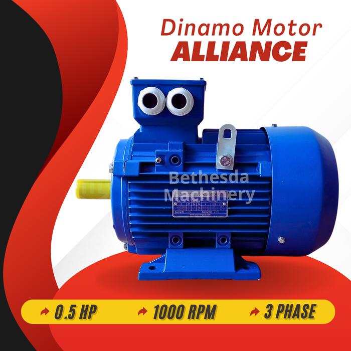 Jual Dinamo Motor 0.5HP 0.37KW Dinamo 0.5 HP Dinamo Alliance 1000 RPM 3 ...