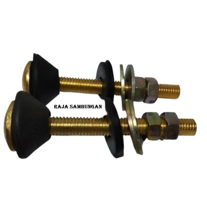 Jual Baut Kuningan Kepala Obeng Minus Tangki Closet Duduk WC Toilet ...