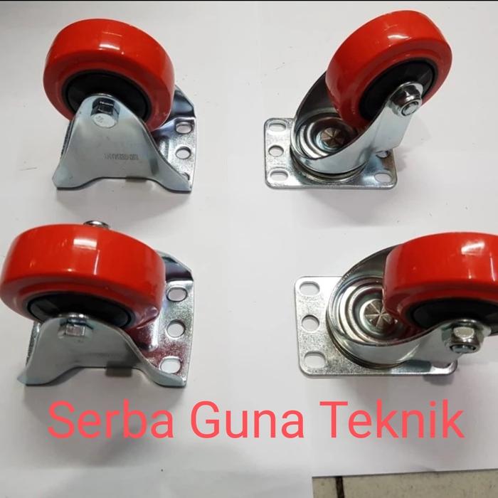 Jual Roda Trolly PU 3" inch RHJ - TW ( Hidup Mati ) Roda Troli Caster ...
