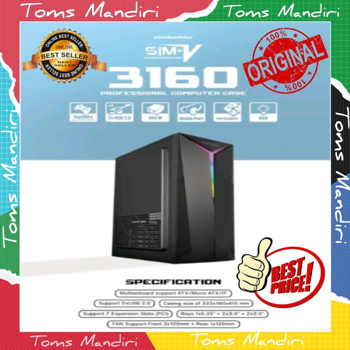 Jual Casing Simbadda Sim V-3160 + PSU 380 Watt - Jakarta Barat - toms mandiri | Tokopedia
