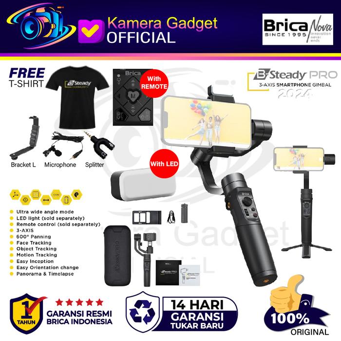 Promo Brica B-Steady Pro 2024 / 2023 3-Axis Gimbal Stabilizer BSteady ...