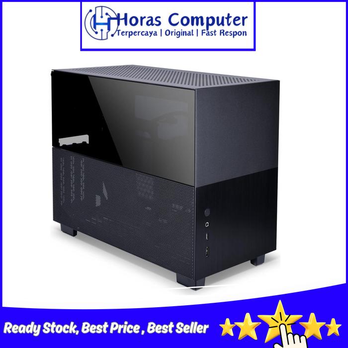 Jual LIAN LI Q58 BLACK - Glass Compact SFX Mini Tower PCIe 3.0 USB Type-C + Audio Steel Frame ...